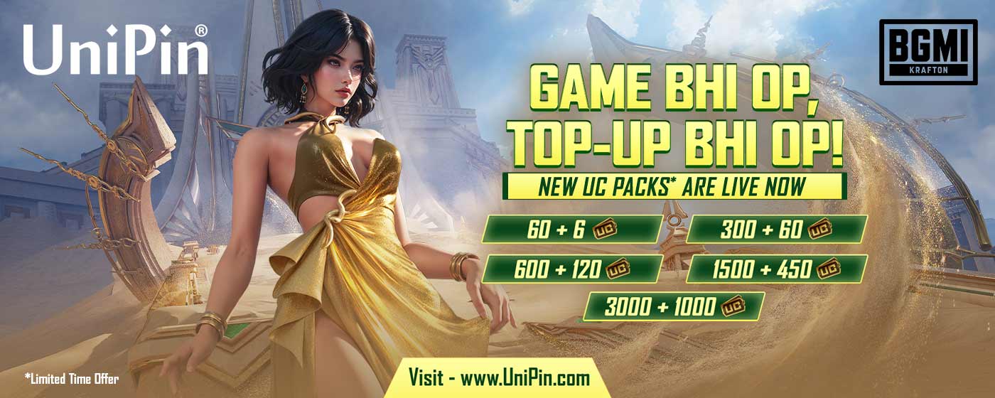 UniPin - Exclusive offer on BGMI UC packs!